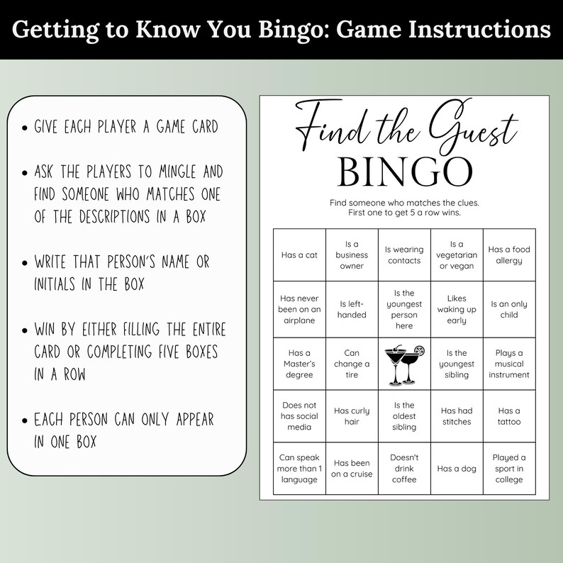 Get to Know You Bingo - Editable & Printable Ice Breaker, Mix and Mingle Bingo, Coworker ...