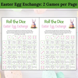 Easter Egg Exchange Dice Game, Printable Easter Game for Family Fun ...