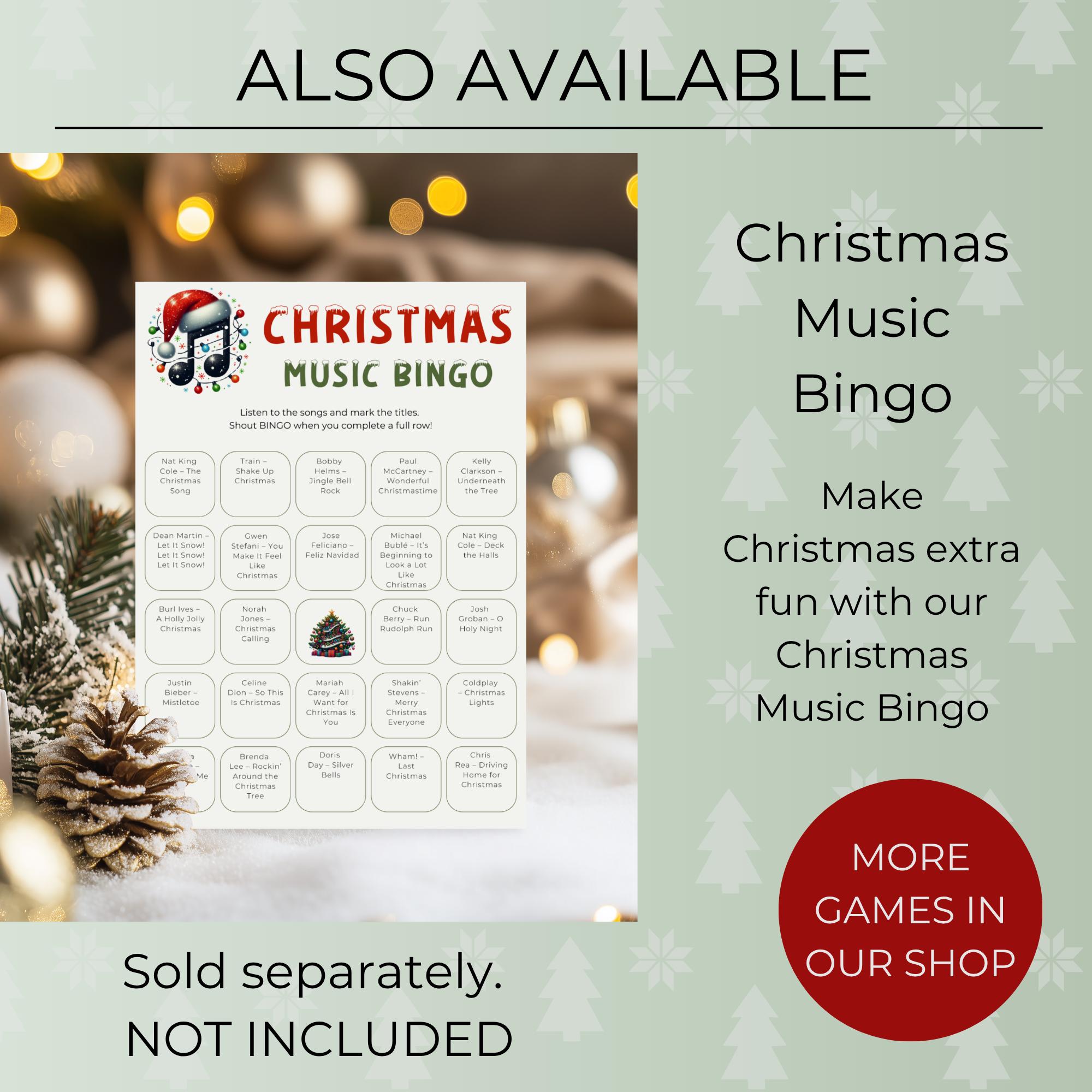 Jingle & Mingle Christmas Bingo, Find Someone Who Ice Breaker Game ...