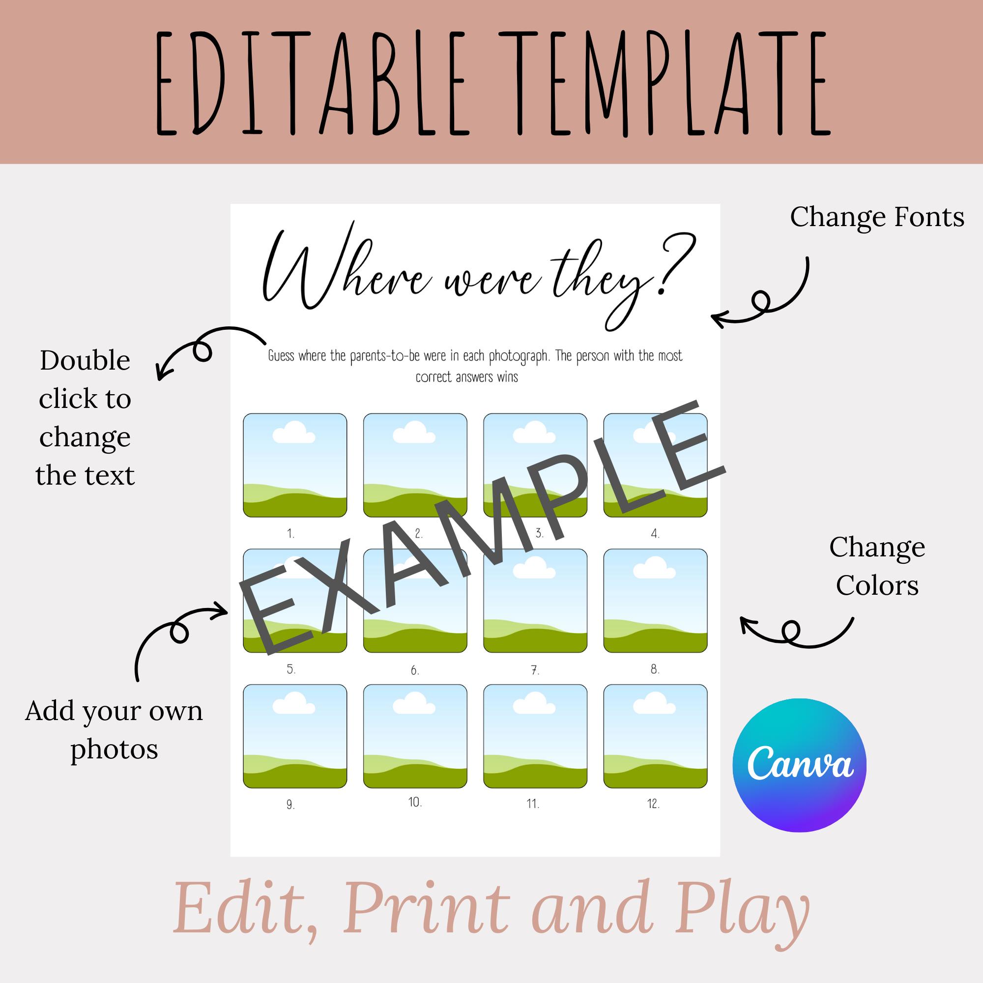 Storybook Baby Shower Game Bundle, Printable Book Theme Games, Editable ...