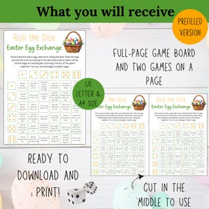 Easter Egg Exchange Dice Game, Printable and Editable Easter Activity ...