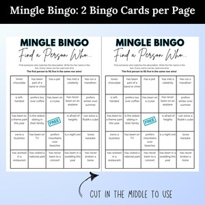 Editable Mix and Mingle Bingo - Printable Ice Breaker Game With Get to ...