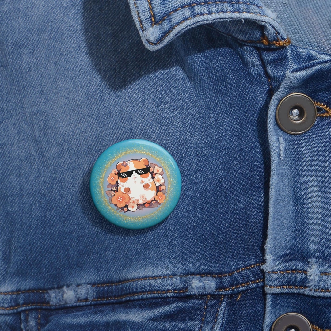 Hamster Pin Button: Whimsical Desk Accessory - Etsy