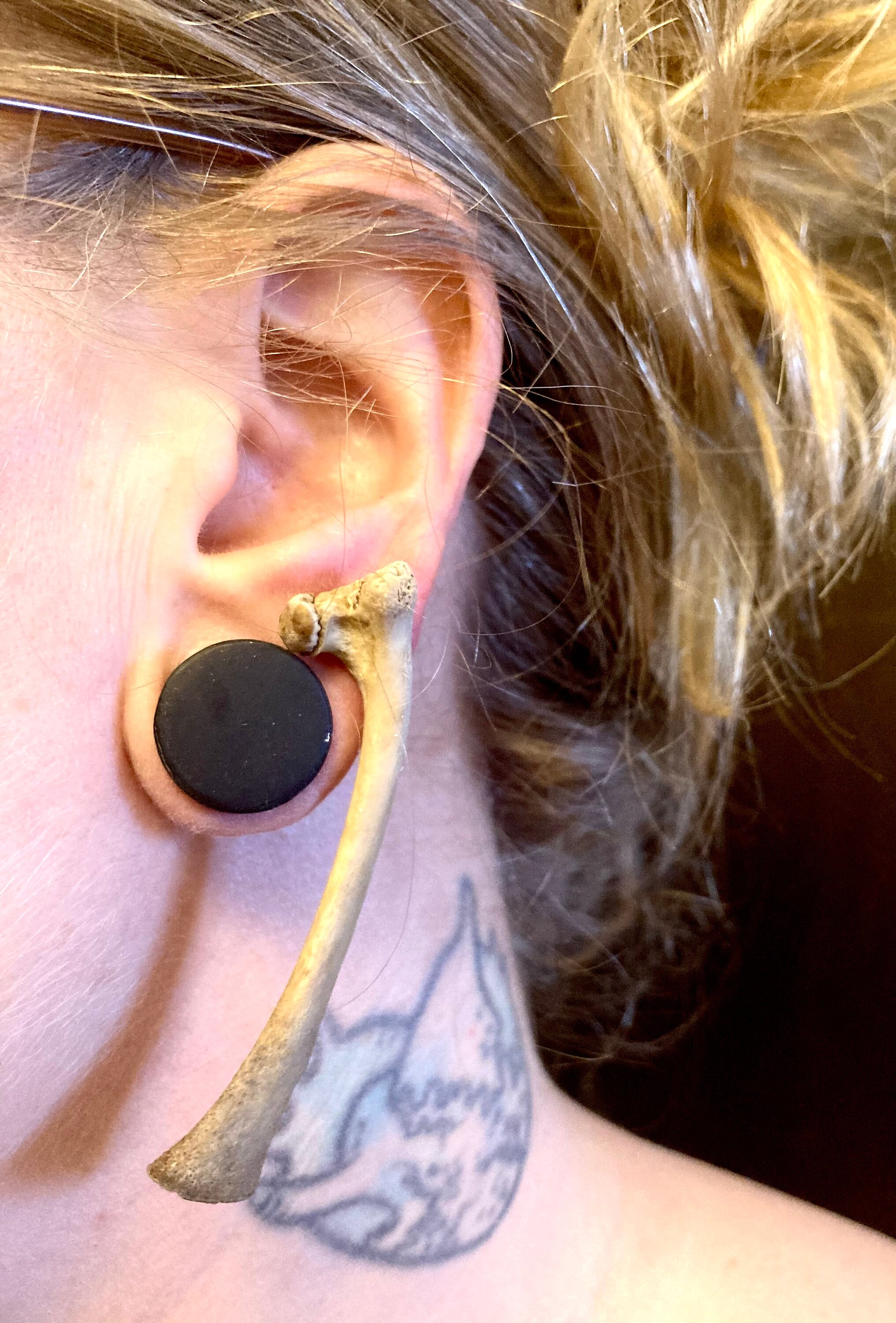 Rib Bone Stud Earrings. Real Animal Bone Earrings. Handmade Nature ...