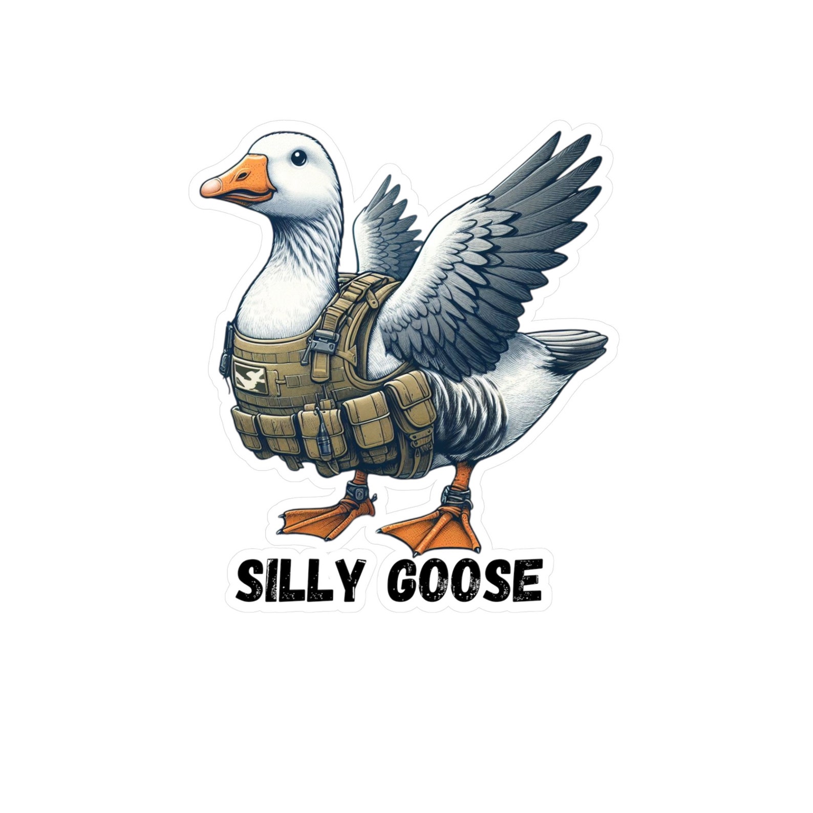 Silly Goose Tactical Sticker | Meme Sticker | Military | Police | Goon ...