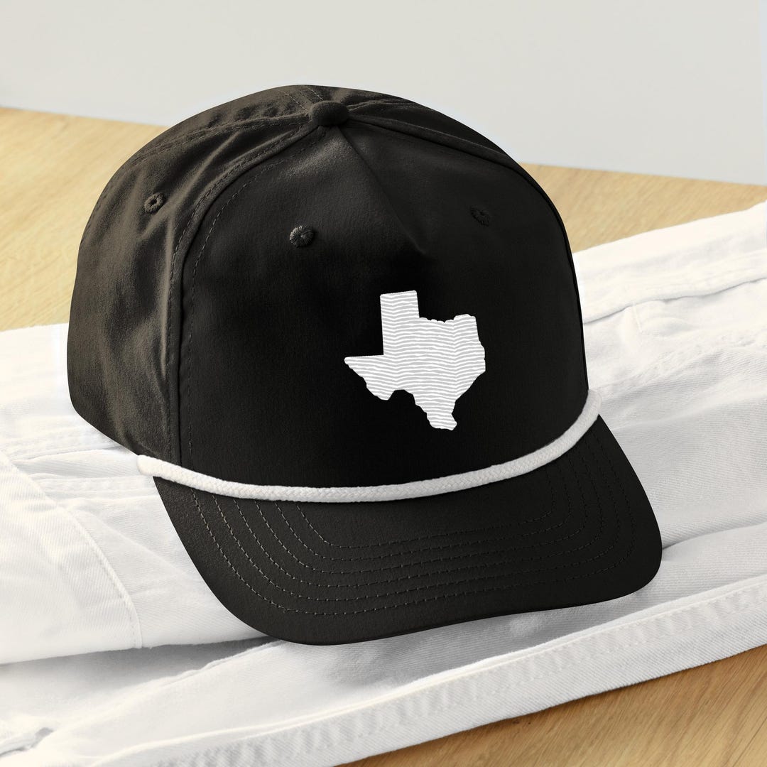 Texas Silhouette Rope Hat: Texas Flag Snapback - Etsy