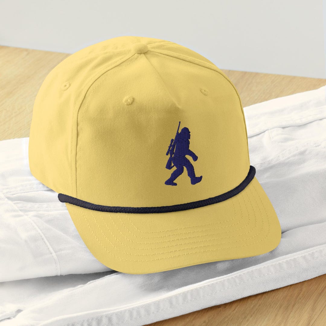Big Foot Hunting Rope Hat | Golf Rope Hat | Cryptid Hat - Etsy