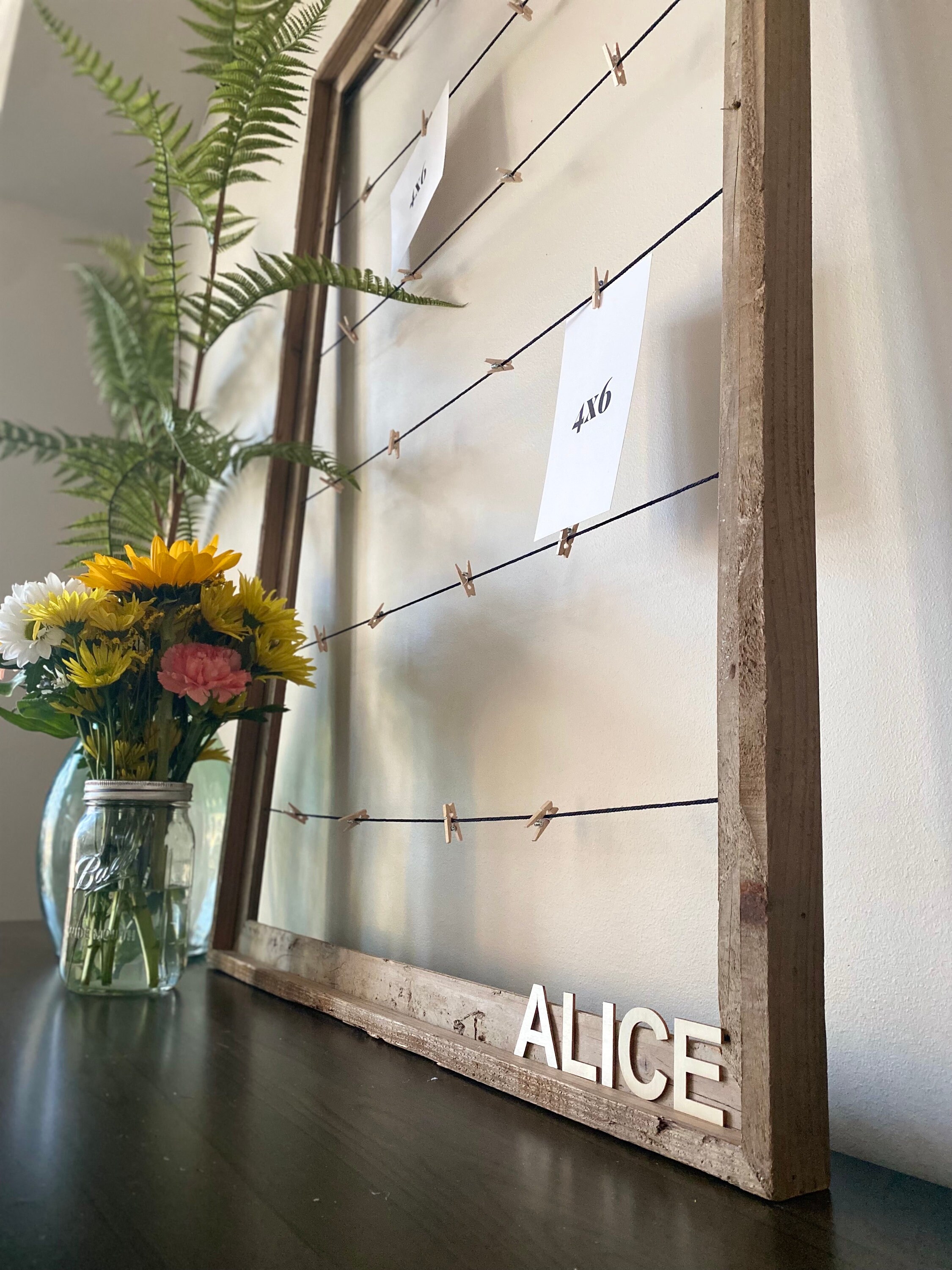 Photo Display Frame for Wedding Reception Picture Display for Bride and ...