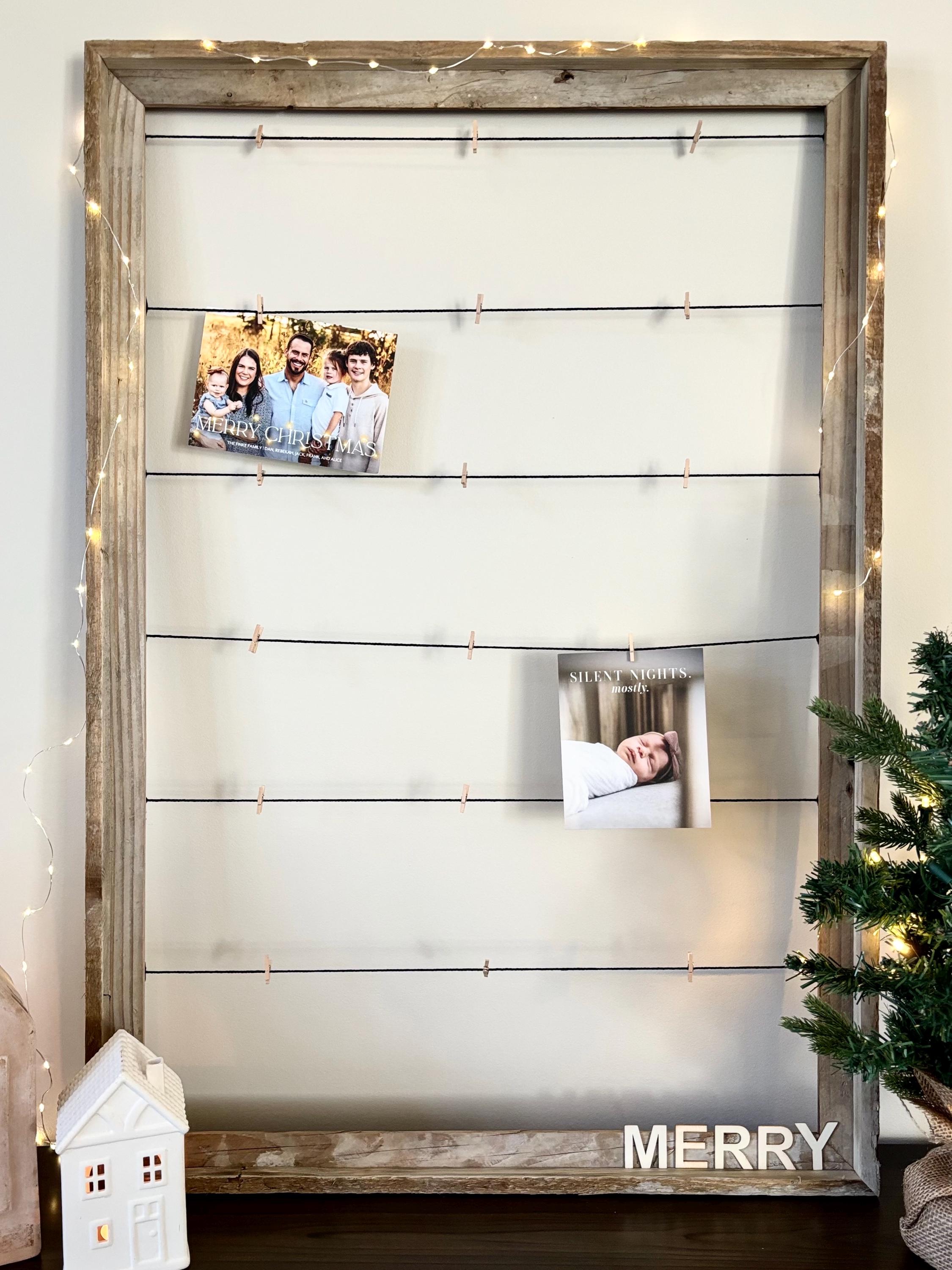 Christmas Card Display Frame Christmas Gift Display Frame Photo Display ...