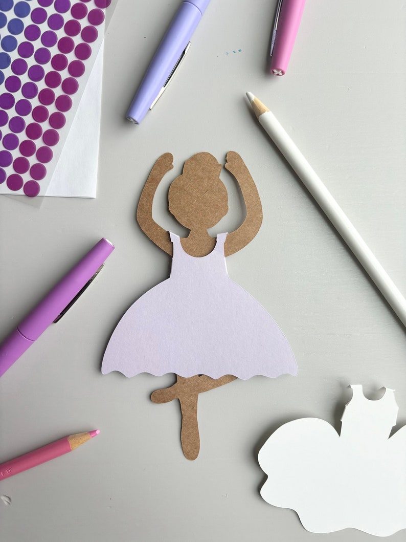 Valentine Ballerina Paper Doll Design Your Own Valentines Day Dancer ...