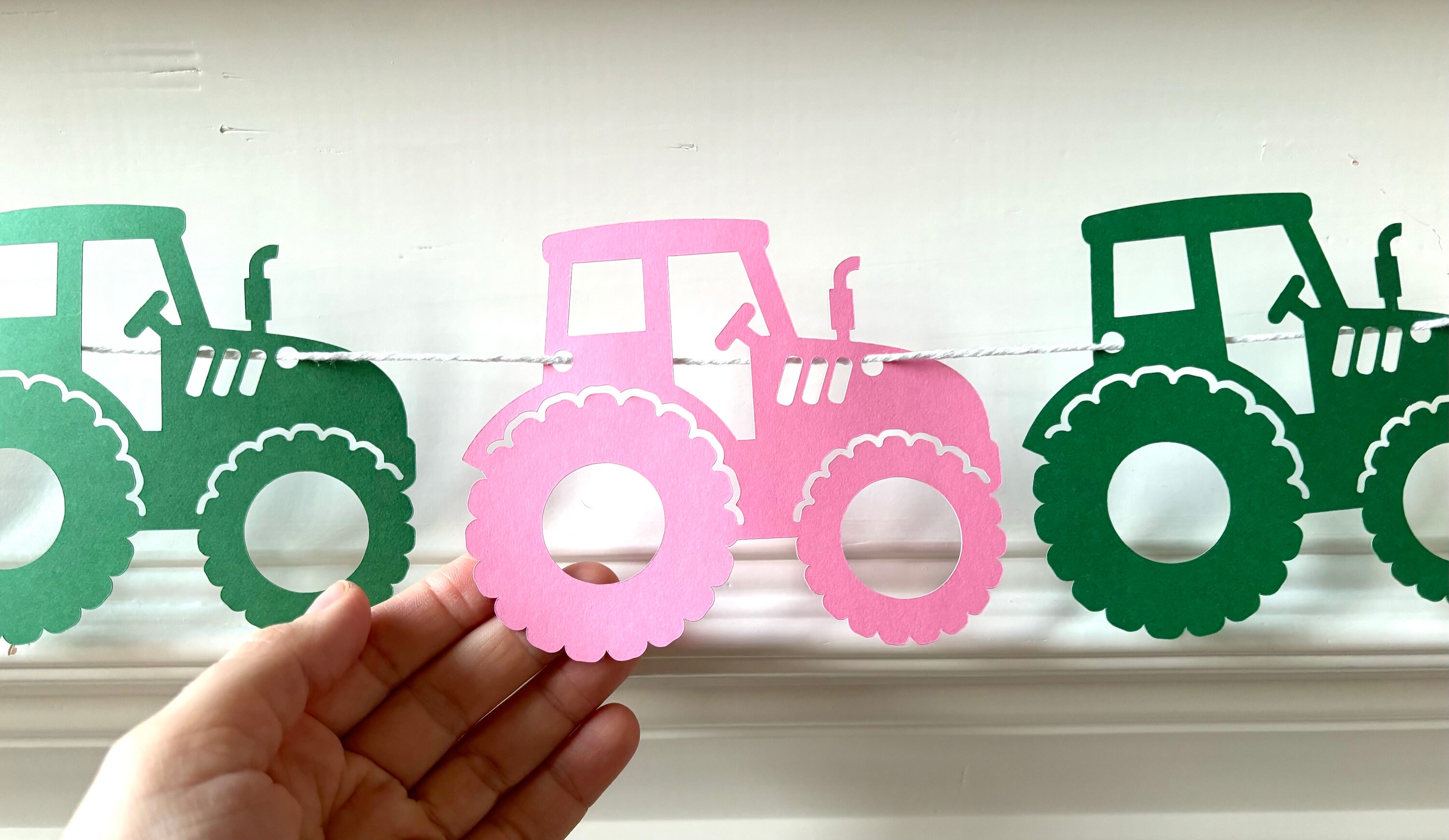 Pink Tractor Birthday Decor Girl Tractor Party Tractor Girl Birthday ...