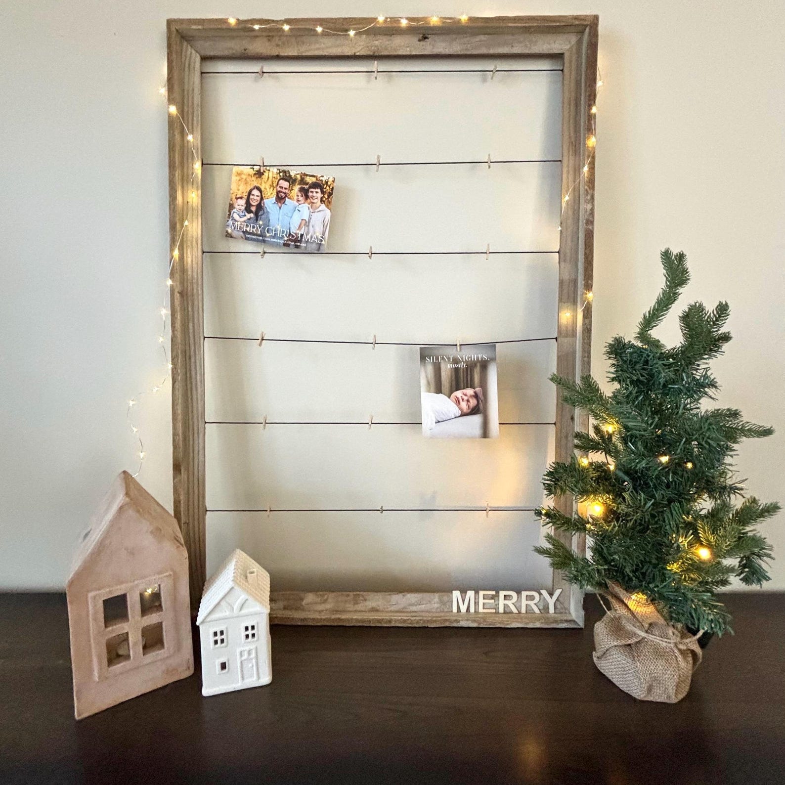 Christmas Card Display Frame Christmas Gift Display Frame Photo Display ...
