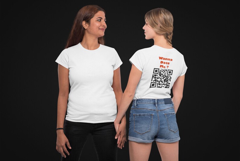 Personalized QR Code Wanna Date Me Unisex T-shirt/viral Instagram T ...