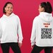 Personalized QR Code Scan Me Unisex Hoodie/viral Hoodie/scan Me Social ...