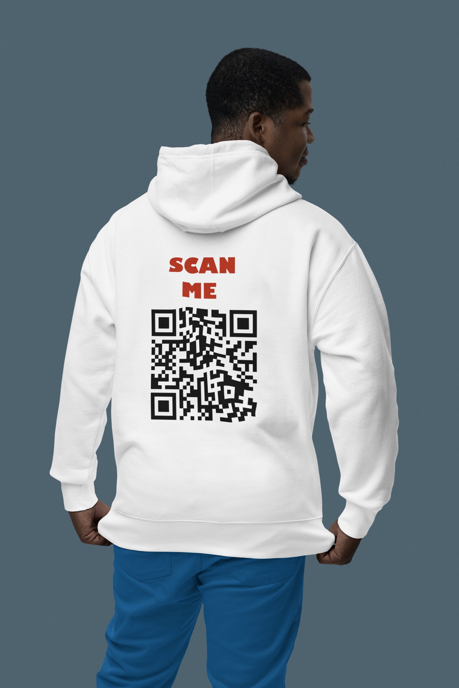 Personalized QR Code Scan Me Unisex Hoodie/viral Hoodie/scan Me Social ...