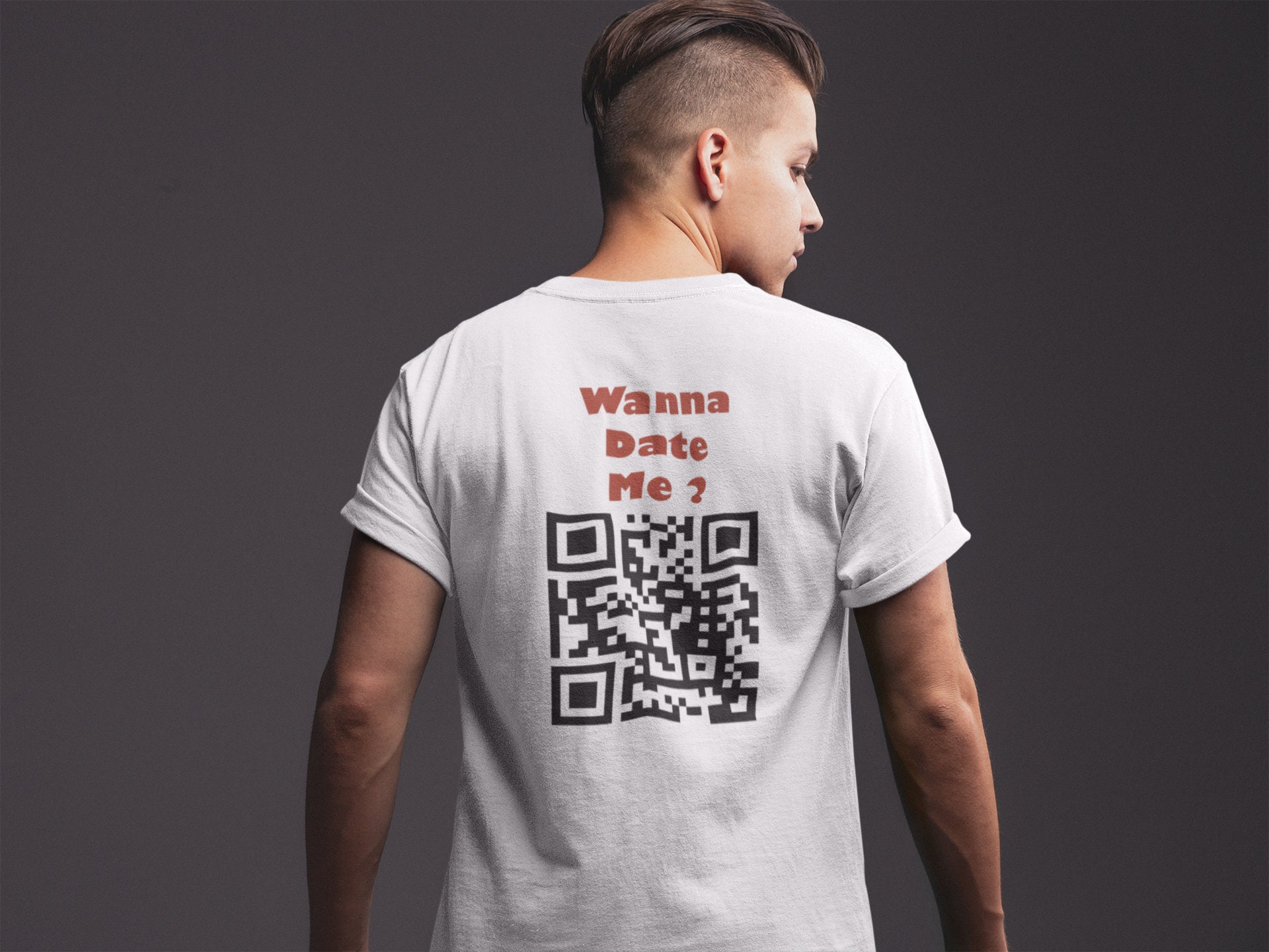 Personalized QR Code Wanna Date Me Unisex T-shirt/viral Instagram T ...