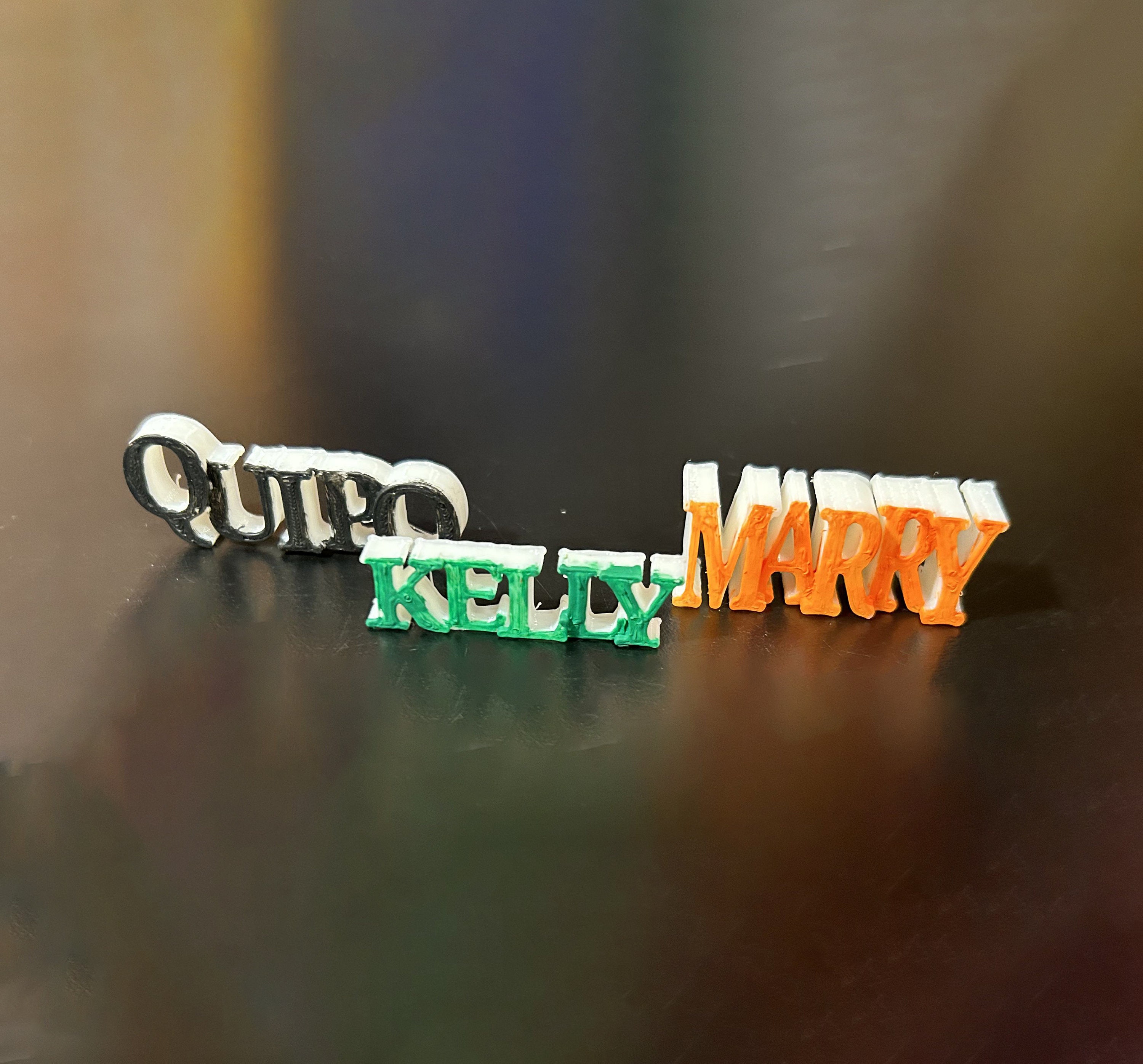 Personalized Name Game Pawns 3D Printed Name Game Token Handpainted ...