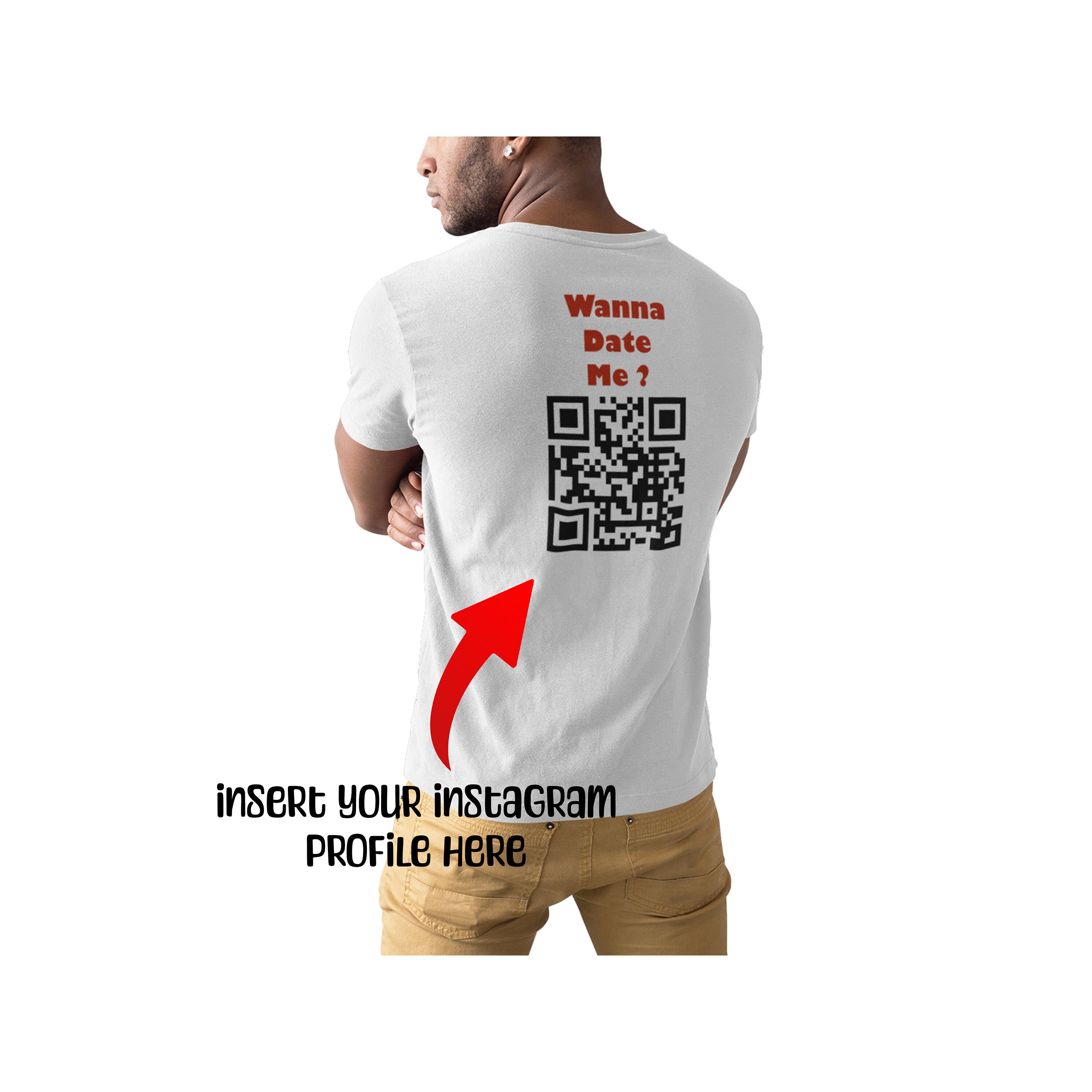 Personalized QR Code Wanna Date Me Unisex T-shirt/viral Instagram T ...