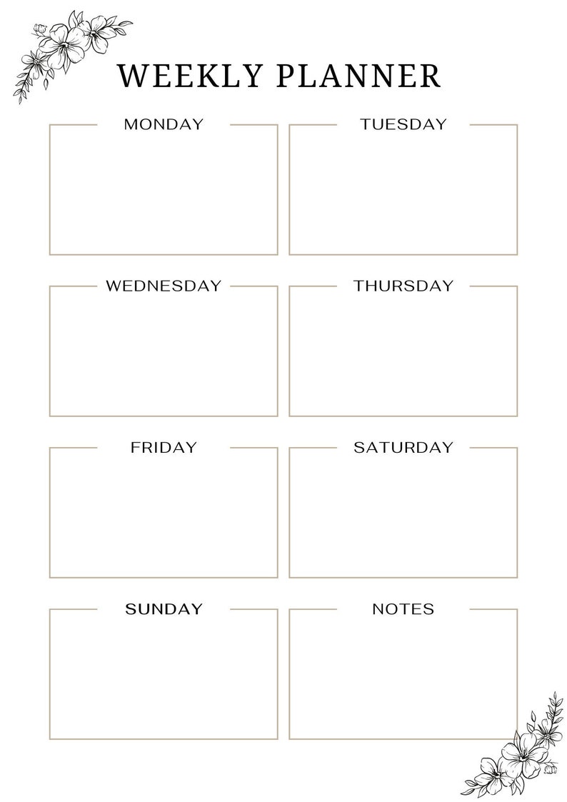 Weekly Planner / Weekly Planner to Do List Printable / Instant Download ...
