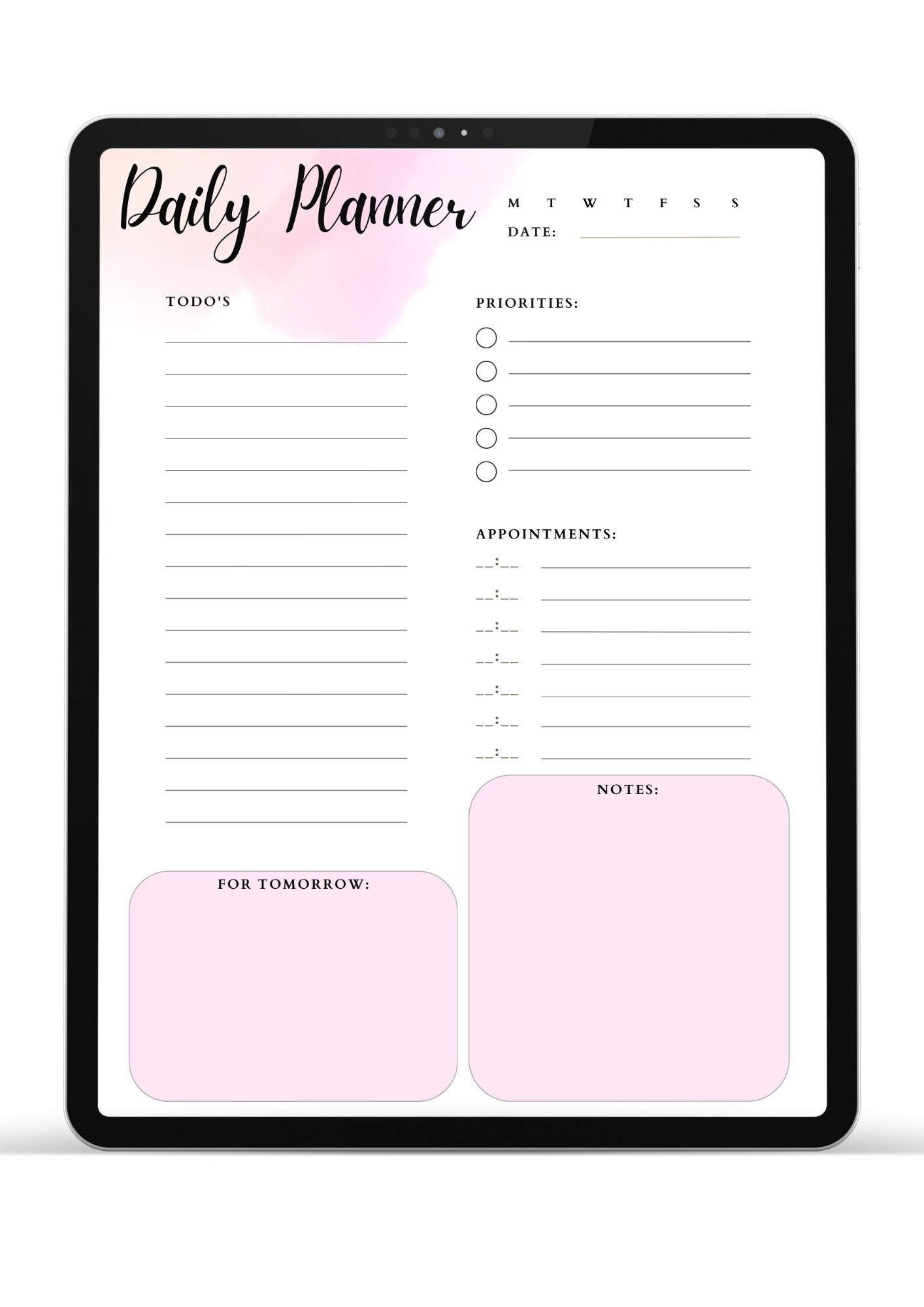 Daily Planner | Daily to Do List Printable | Instant Download | Minimal ...