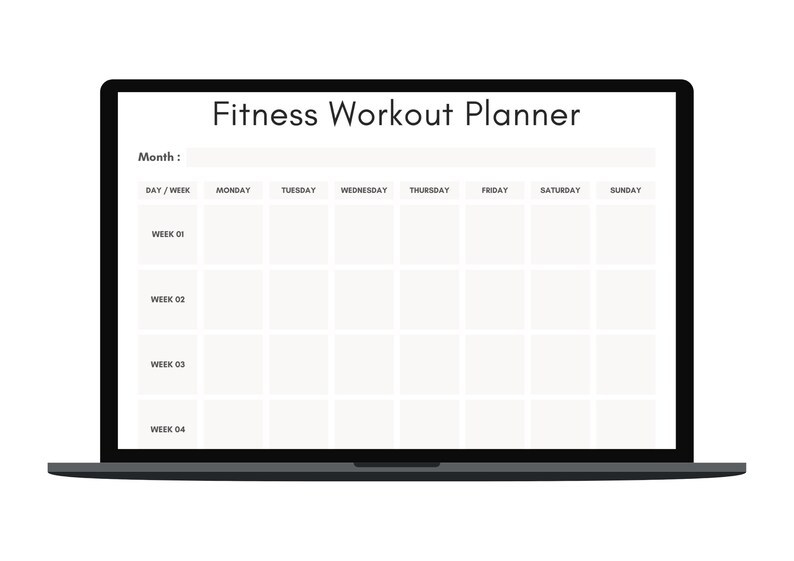 Fitness Workout Planner Printable | Workout Planner | A4, A5, Fillable ...