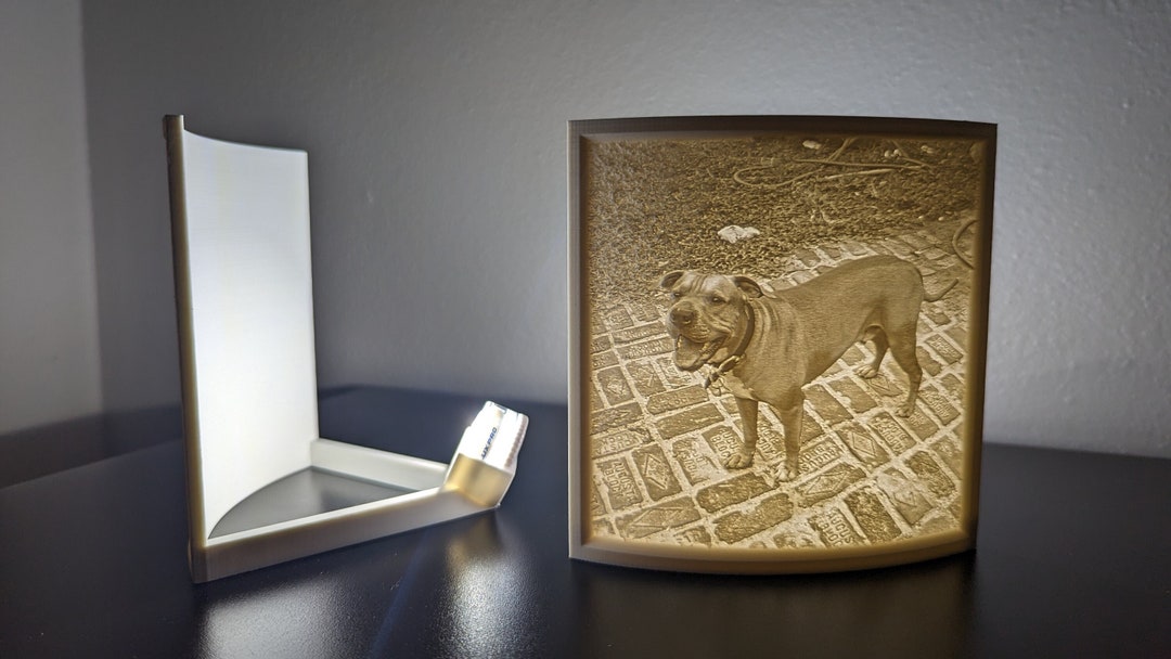 Personalized 3D Printed Picture Frame W/ Built-in Light Holder - Etsy
