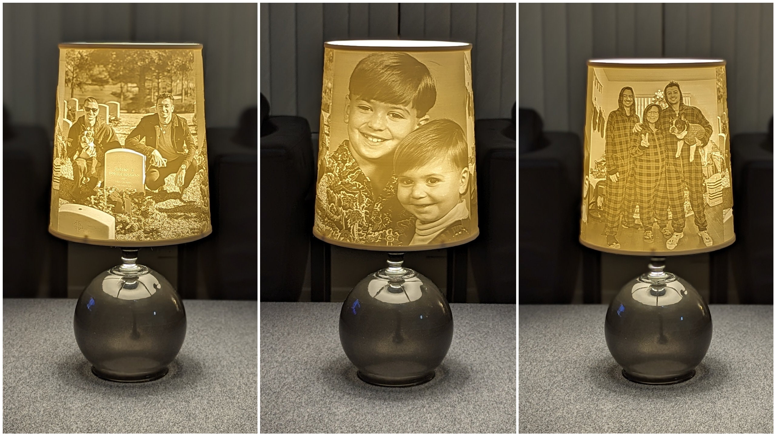 Personalized 3d Printed Lithophane Lamp Shade Etsy