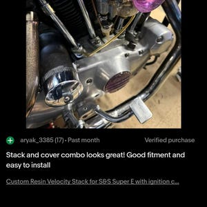 Deep Red Crimson Clear - Harley Chopper S&S Velocity Stack Air Filter ...
