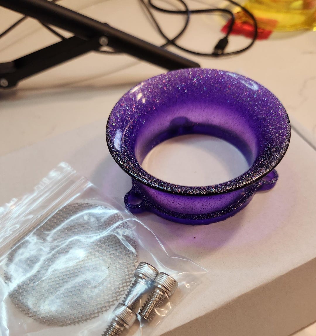 Purple Sparkle Flake - Harley Chopper S&S Velocity Stack Air Filter - Etsy