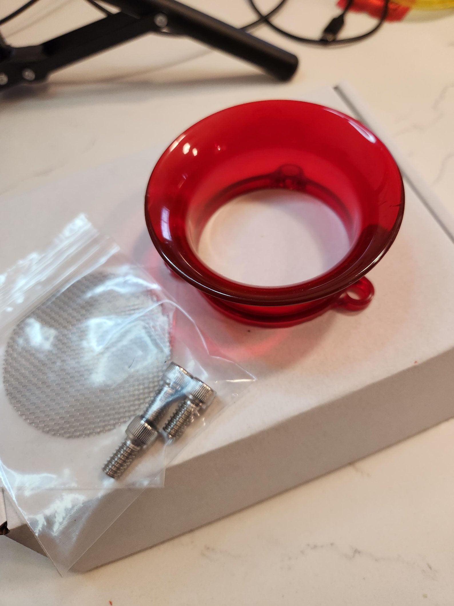 Deep Red Crimson Clear - Harley Chopper S&S Velocity Stack Air Filter ...