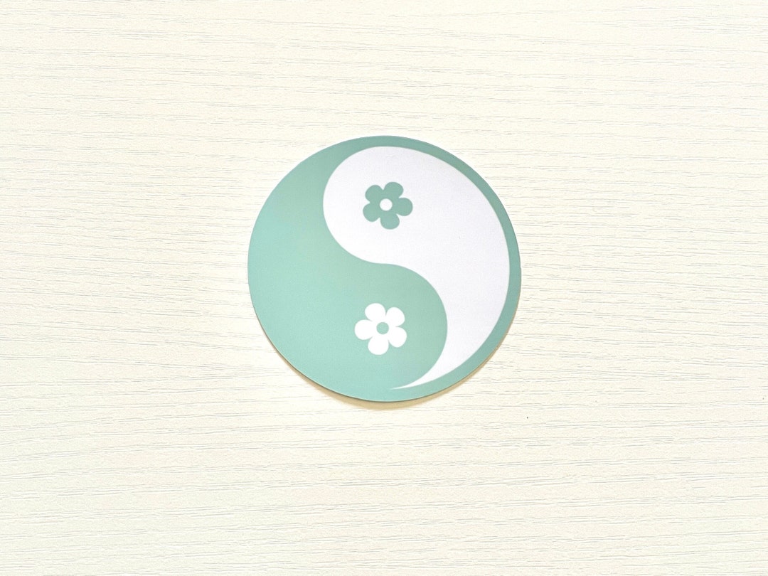 Yin Yang Graphic Sticker, Balance Mental Health, Positive Spiritual ...