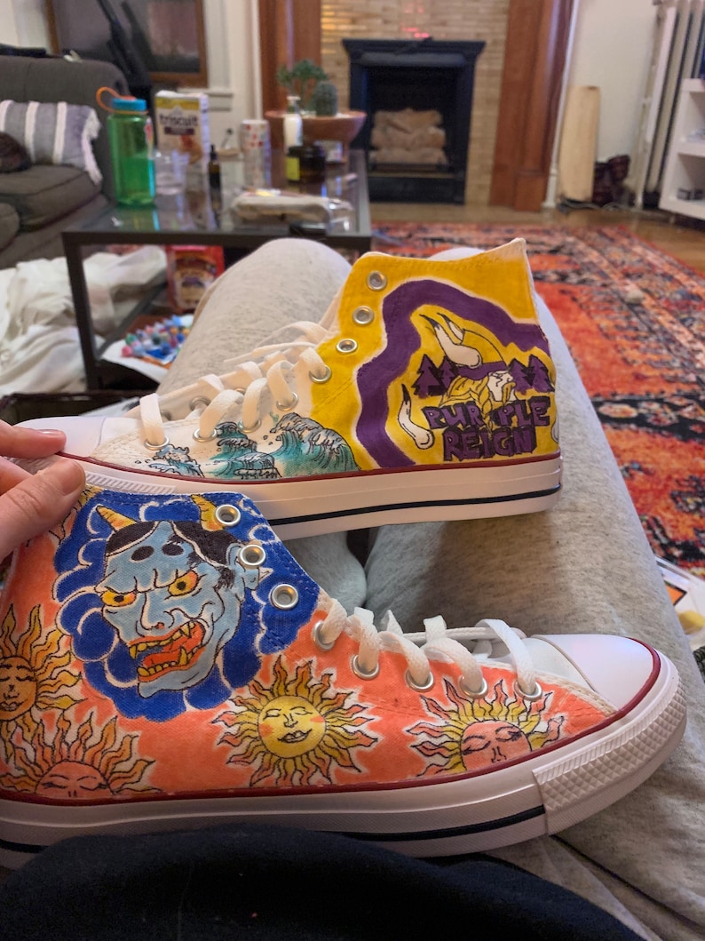 Custom Painted Sneakers - Etsy