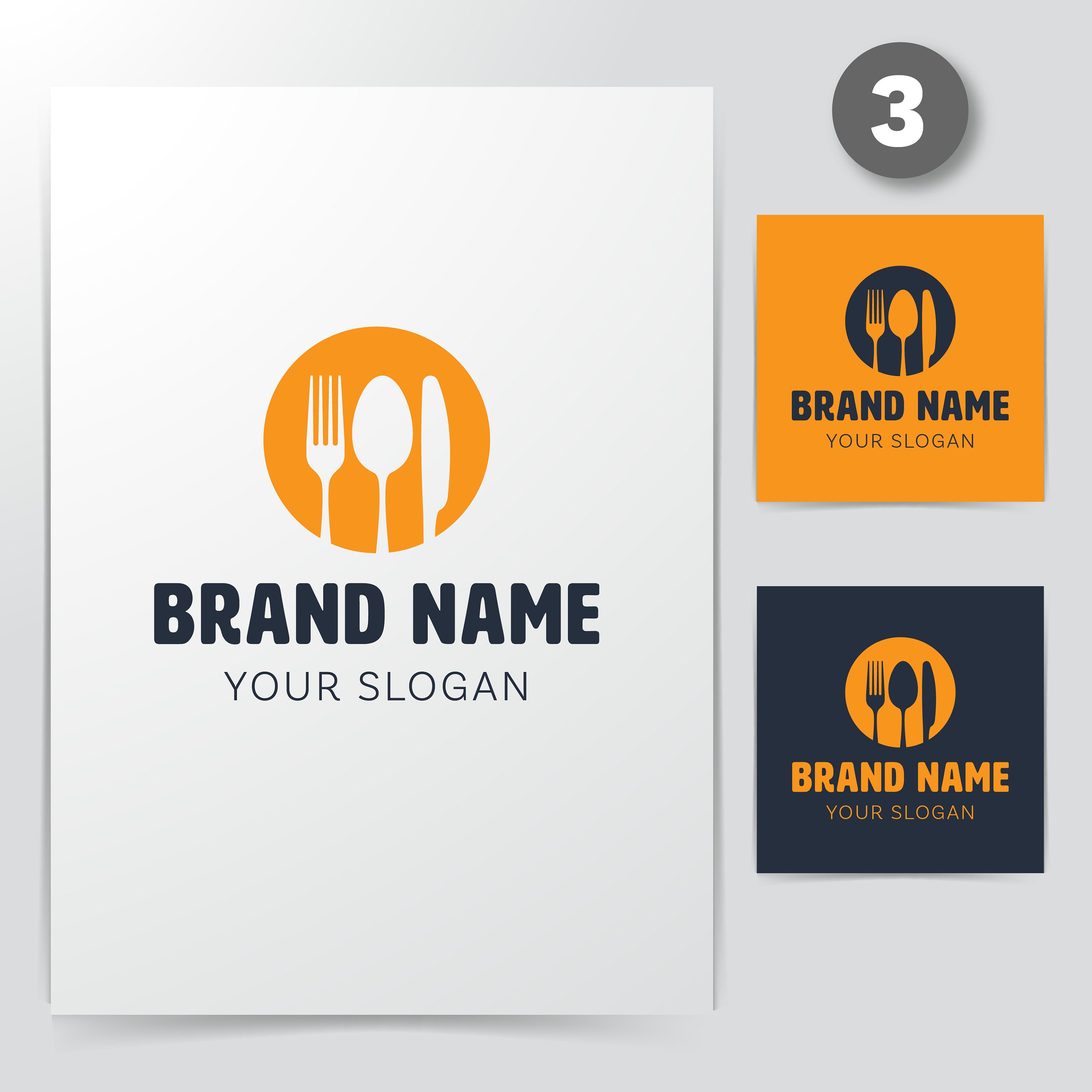 Restaurant Logo, Food Logo, Gastro Logo, Custom Logo, Personalizable ...