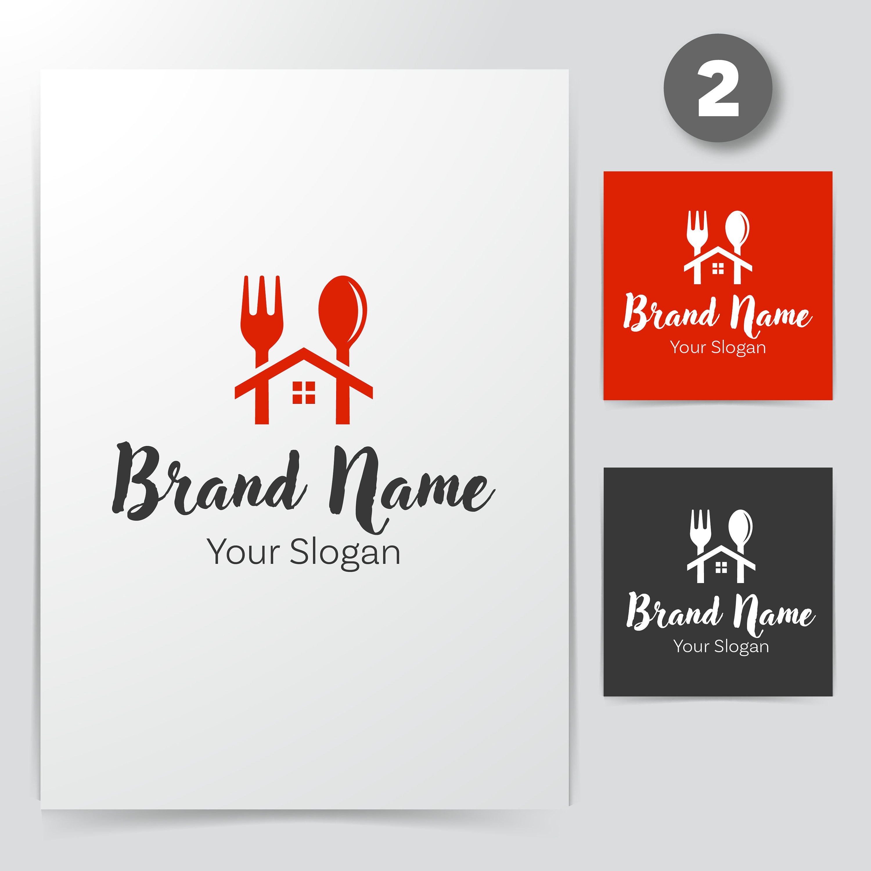 Restaurant Logo, Food Logo, Gastro Logo, Custom Logo, Personalizable ...