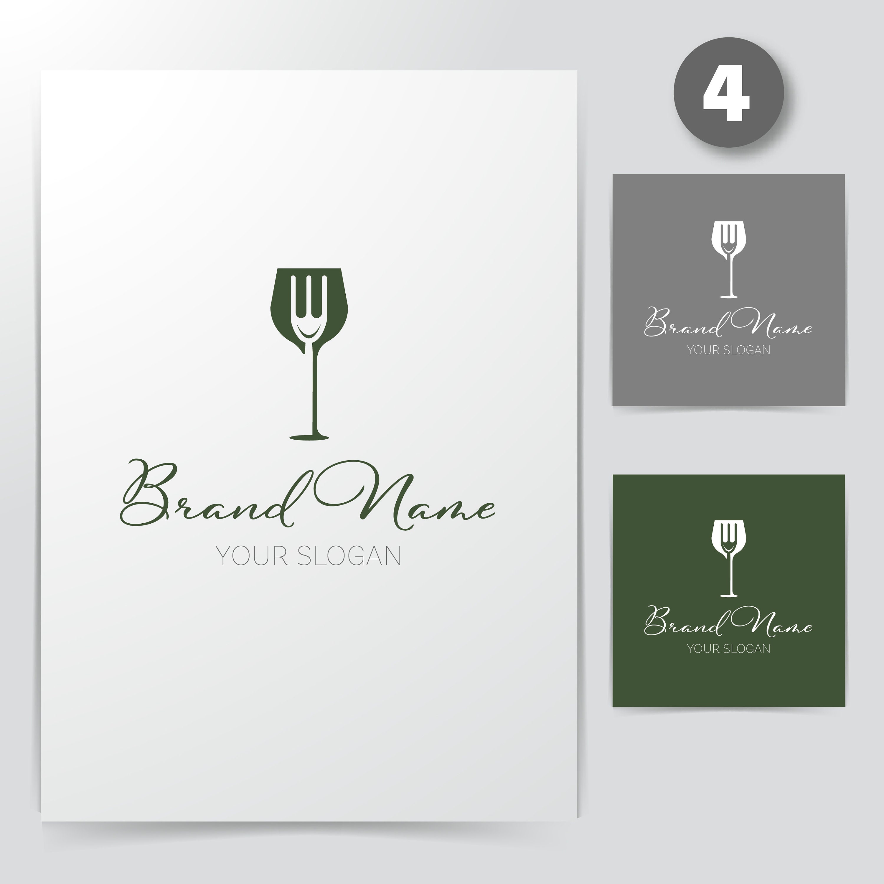 Restaurant Logo, Food Logo, Gastro Logo, Custom Logo, Personalizable ...