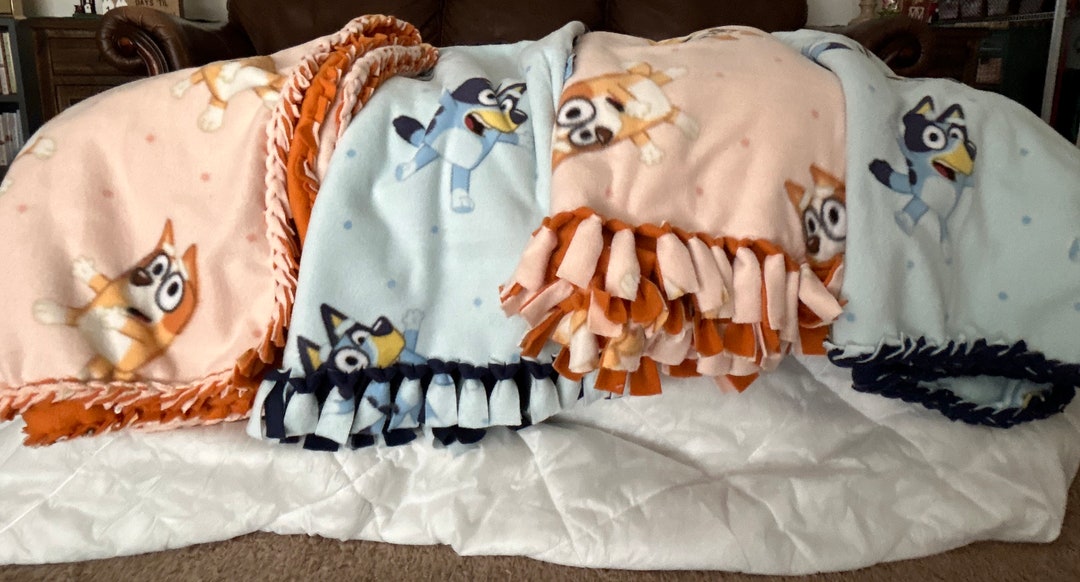 Handmade Bluey and Bingo Fleece Blankets Prices Vary With Size please ...