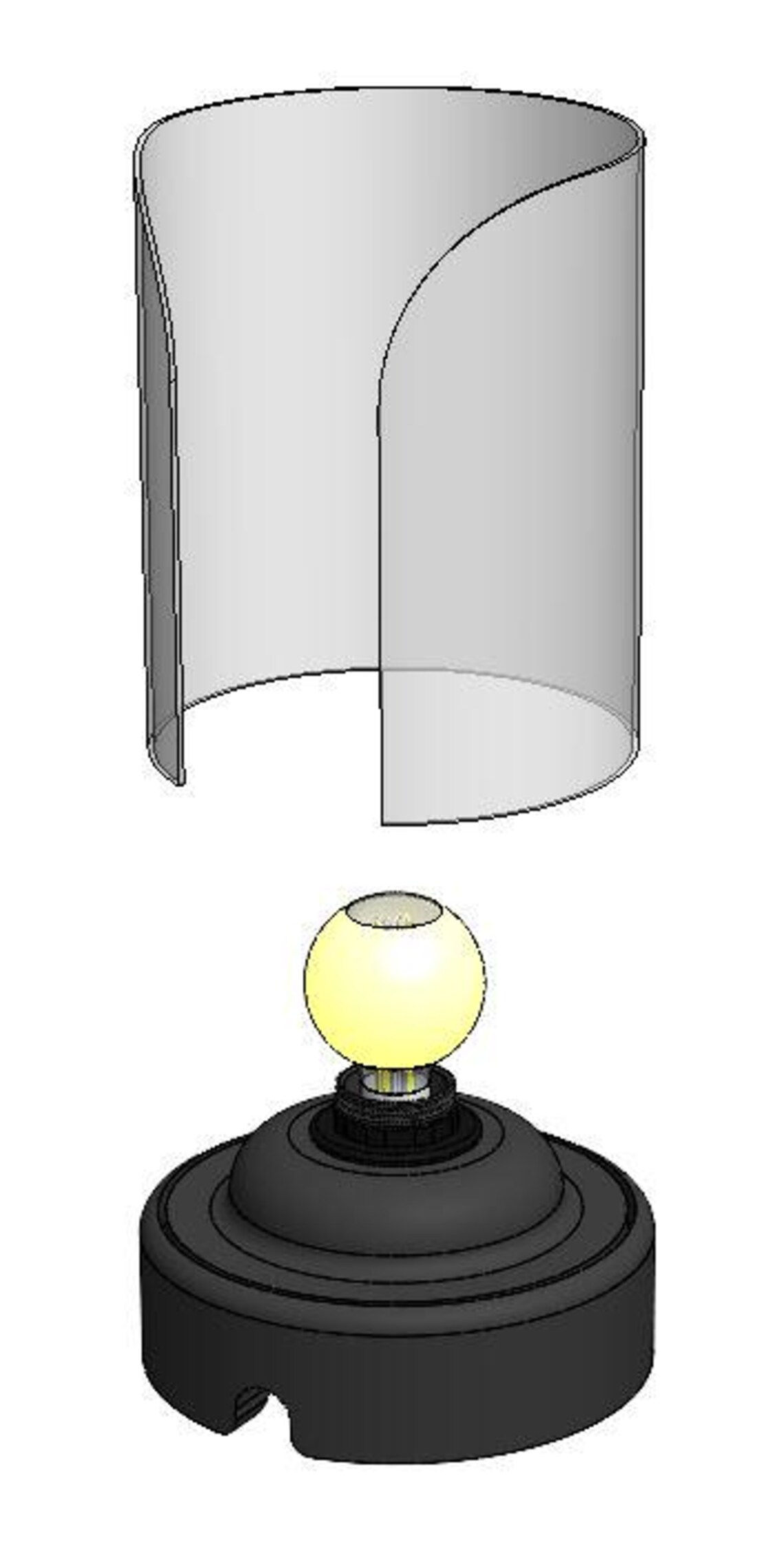 Modern Rotatable Table Lamp STL File: 3D Print Home Decor (digital ...