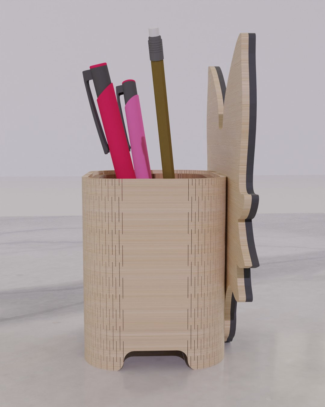 Plywood Laser Cut Pencil Holder Digital Download Dxf Svg Files, Vector ...