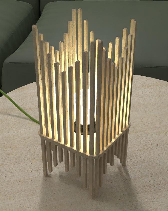 Simple Easy to Assemble Plywood Laser Cut Mood Lamp 4 Mm Digital ...