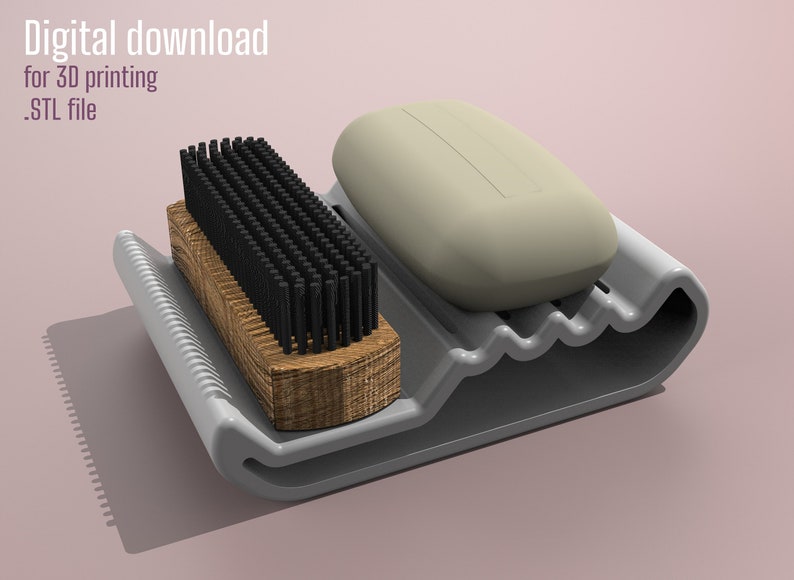 Integrated Soap and Nailbrush Holder STL Files for 3D Printing - Etsy