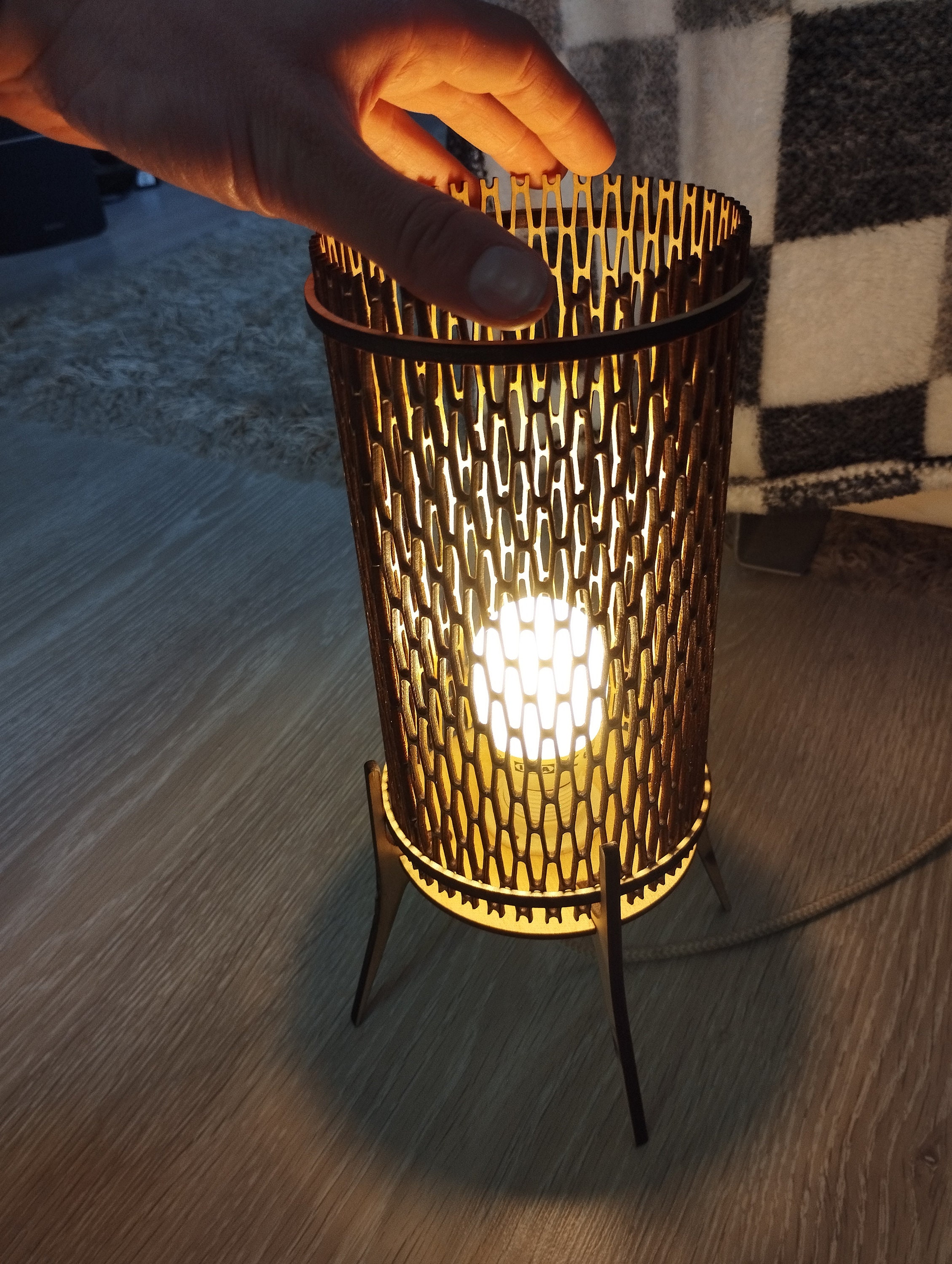 Patterned Plywood Laser Cut Mood Lamp 3 Mm & 5mm Digital Download DXF ...