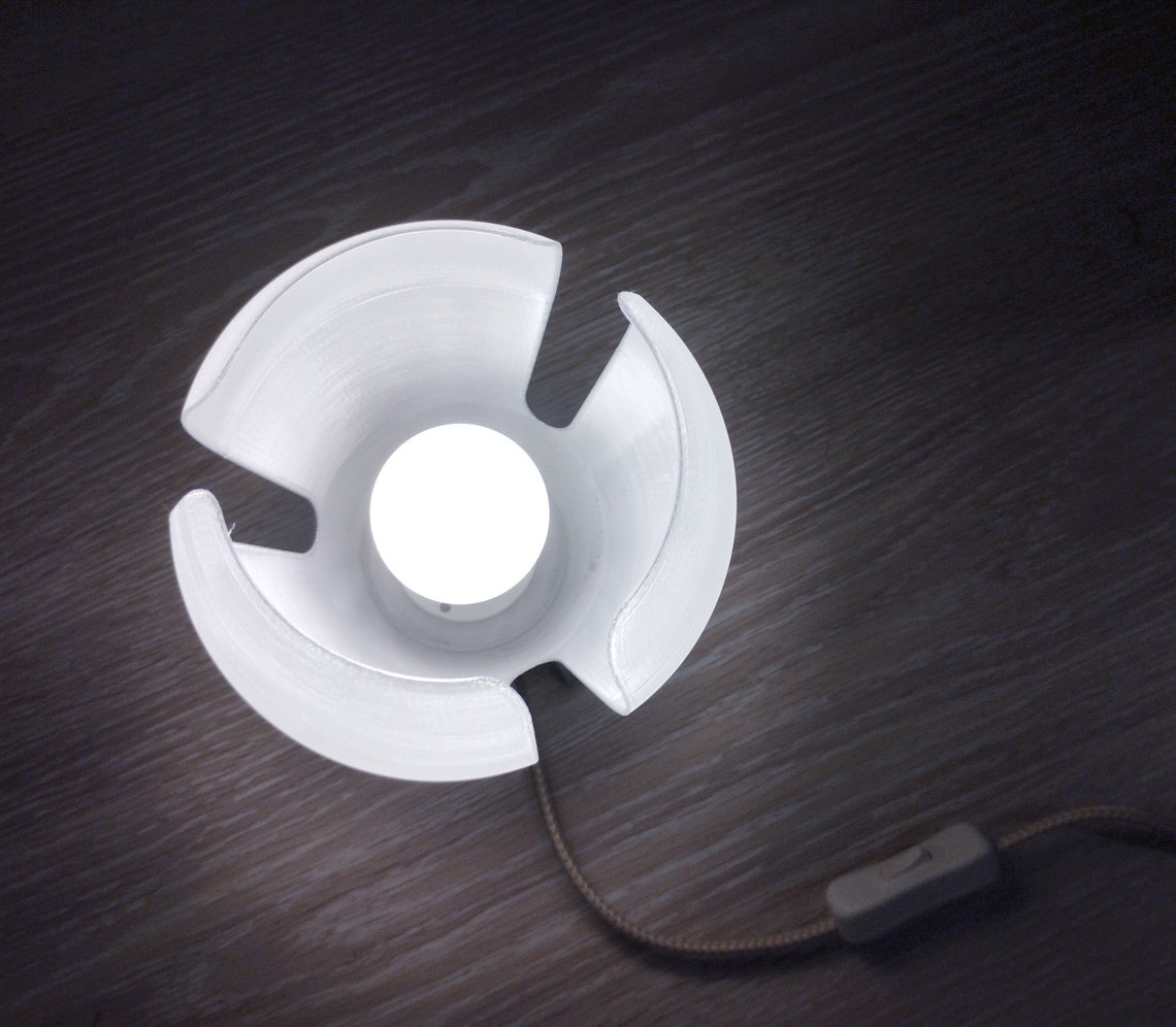 Geometric 3D Printed Table Lamp STL OBJ File Digital Download - Etsy