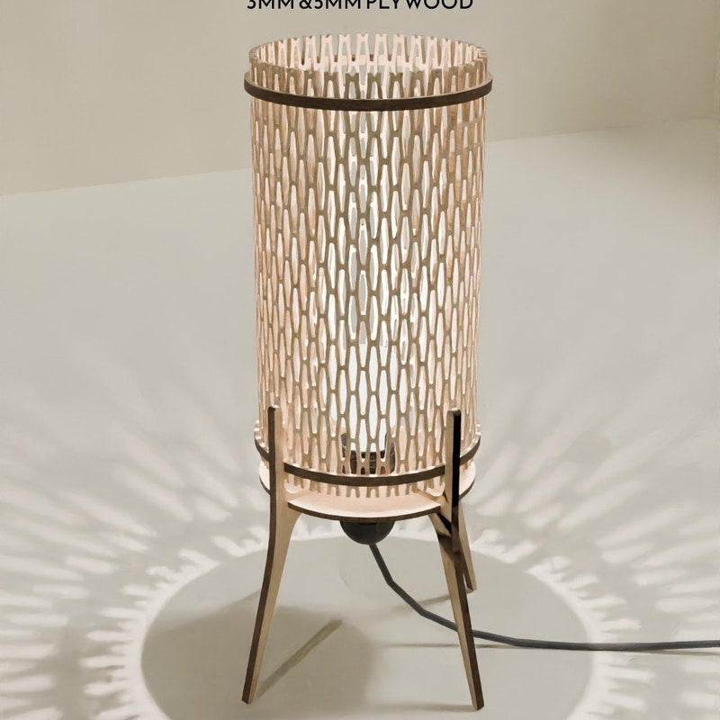 Laser Cut Design Table Lamp - Etsy