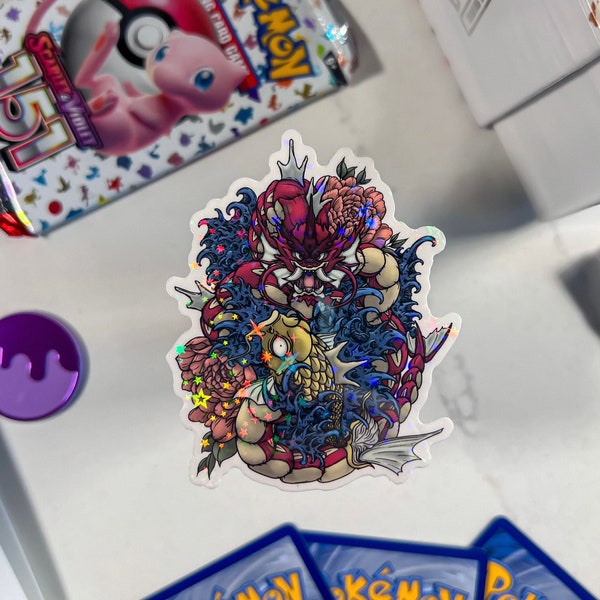 Magikarp and Gyarados Stickers - Etsy