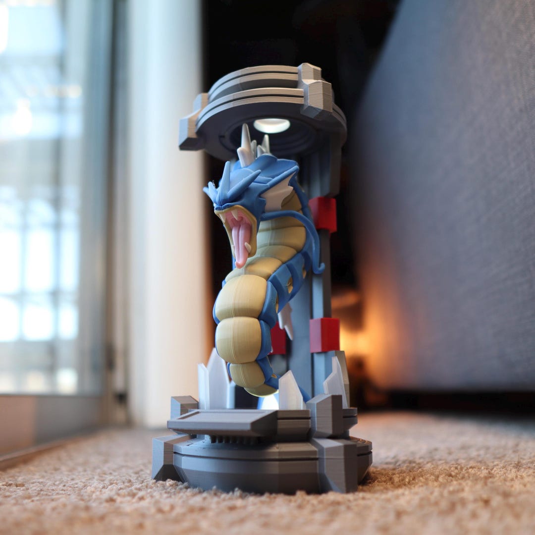 3D Printed Pokémon Clone Tank With Gyarados LED Light Version or No Lights Custom Fan Art ...