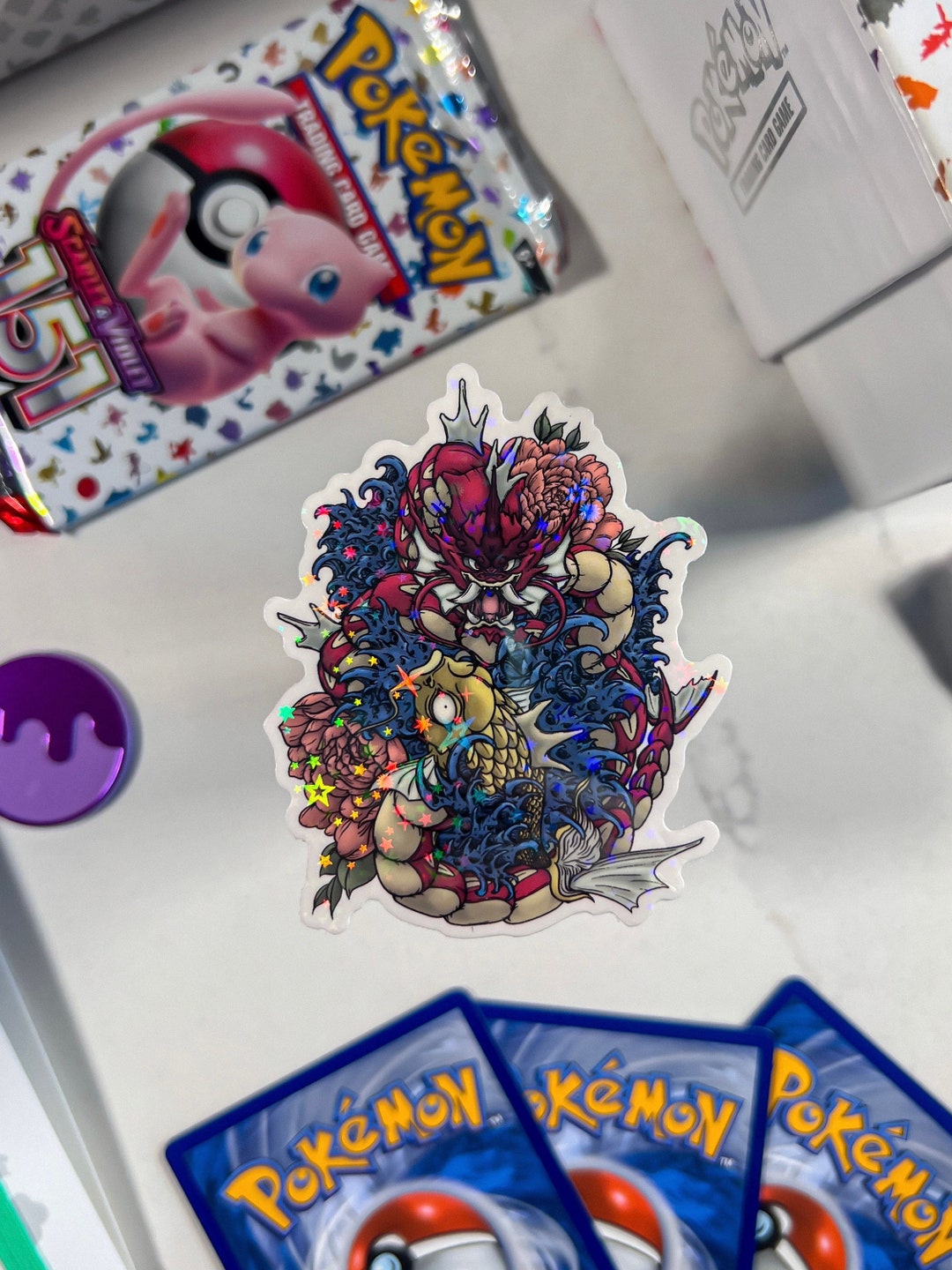 Shiny Gyarados and Magikarp Vinyl Holographic Sticker - Etsy
