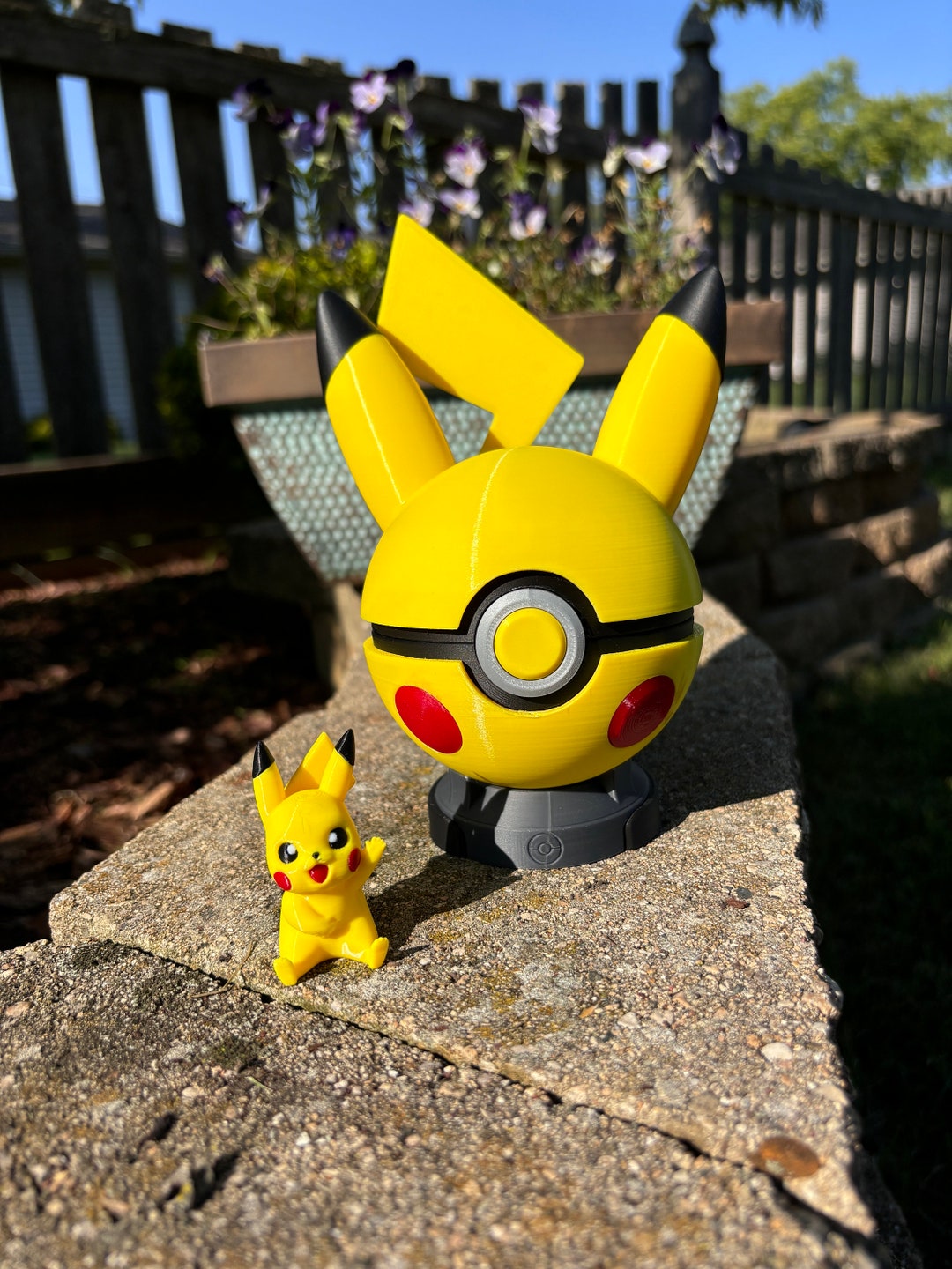 Handmade 3D Printed Pikachu Pokeball With Mini Figure Poke-inspired ...