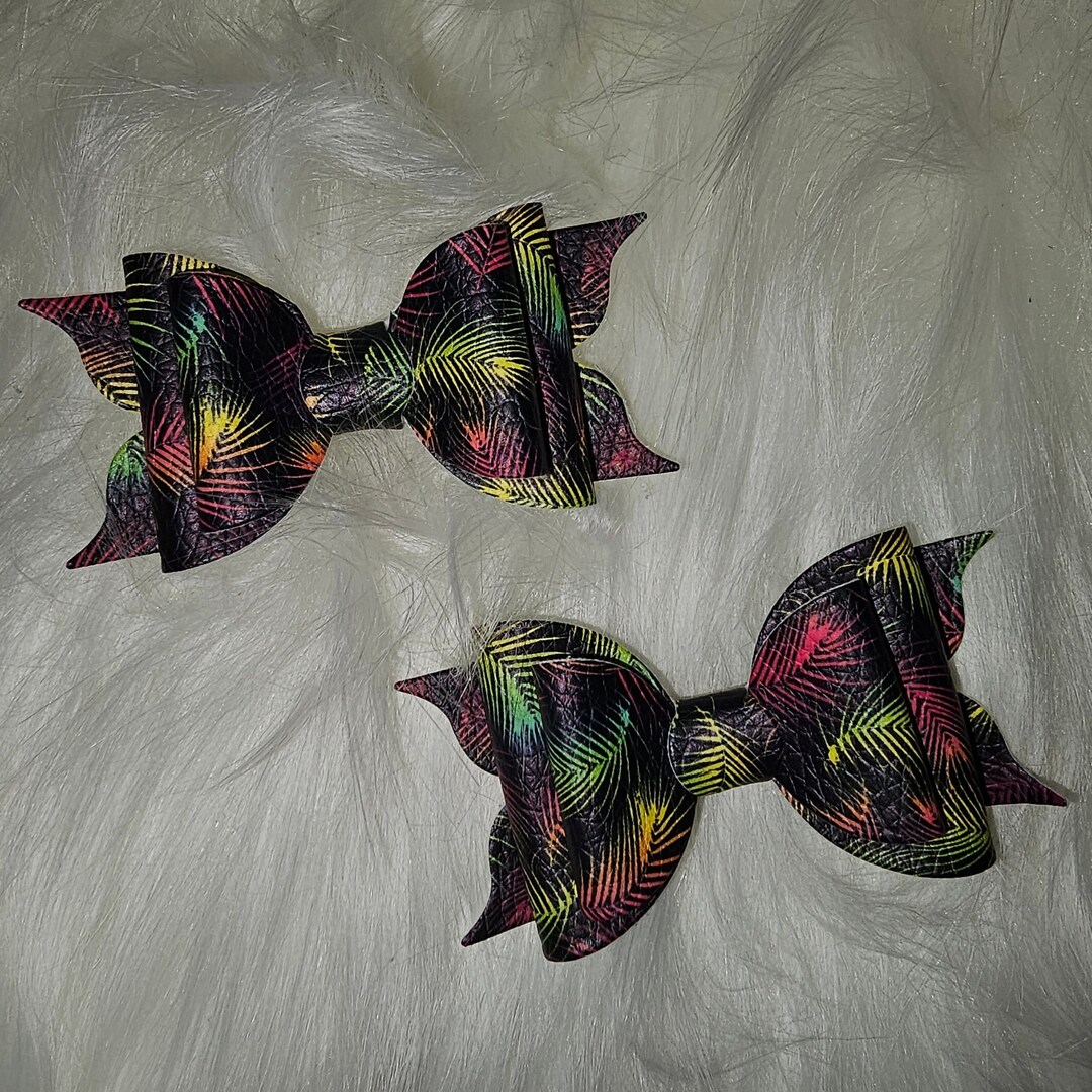 1.5-2 Rain Forest Pigtail Bow Set - Etsy