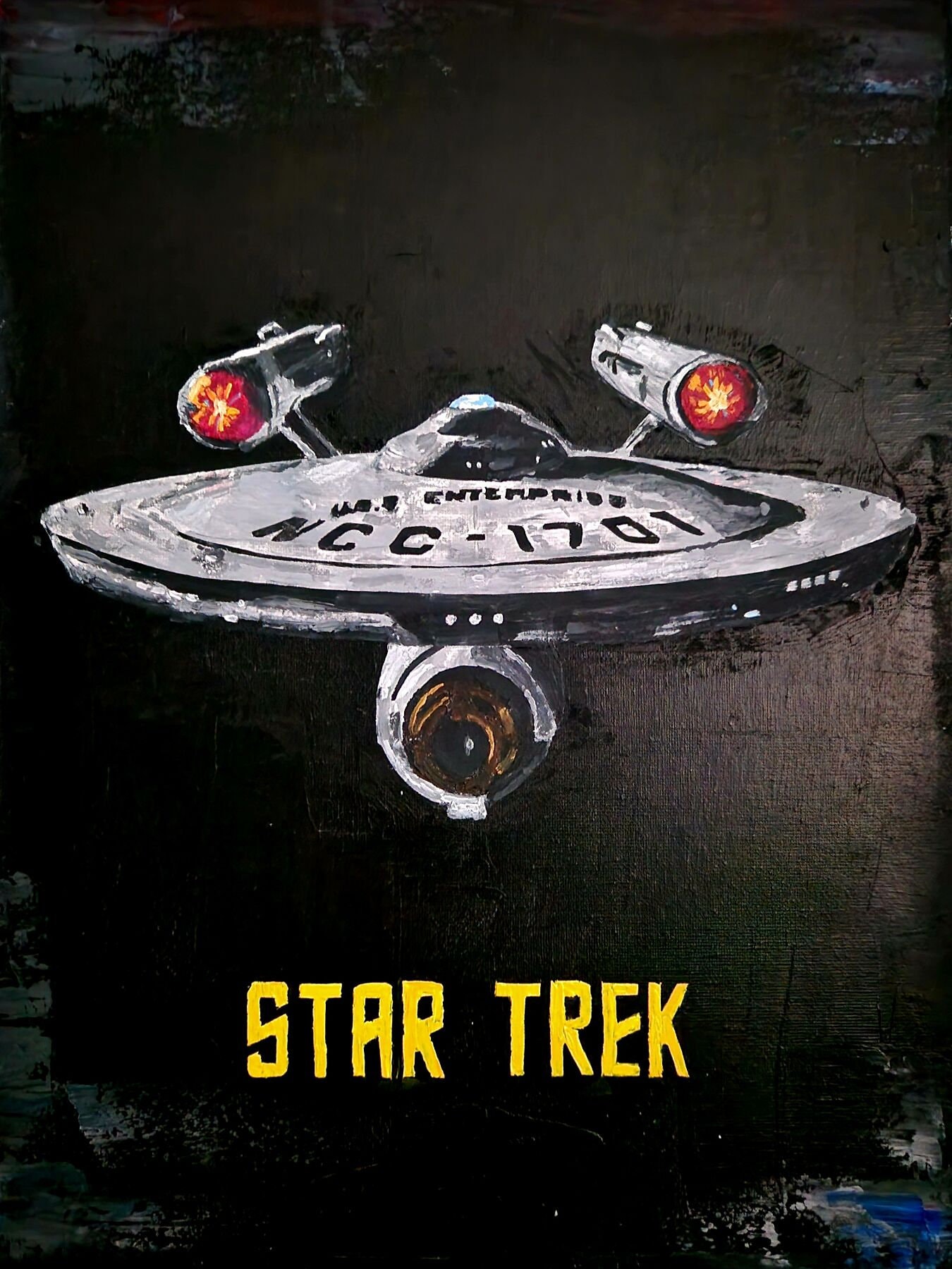 USS Enterprise Print of an Oil Painting I Made. Star Trek. - Etsy