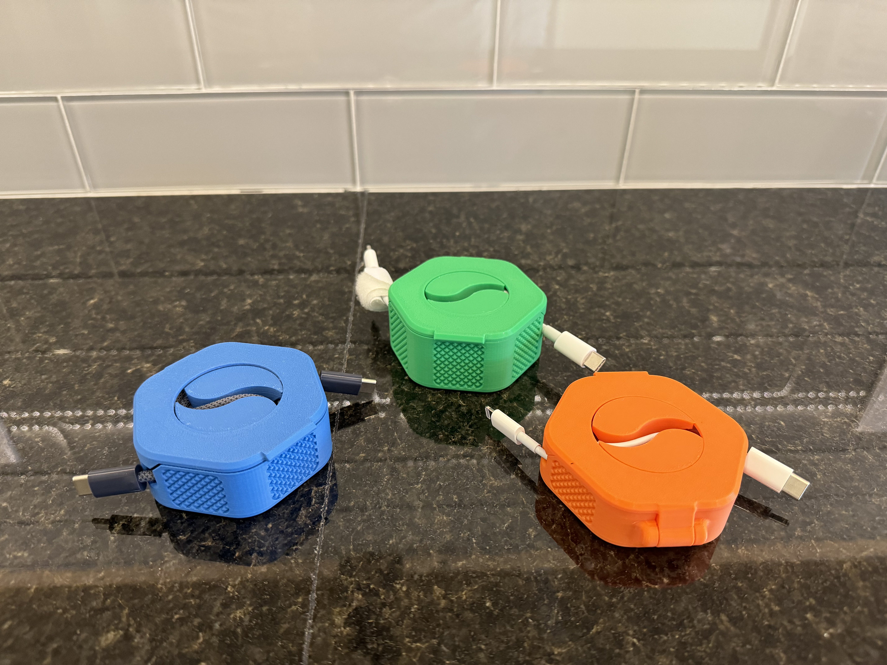3D Printed Winding Cable Organizer | Tangle-free Cable Management ...